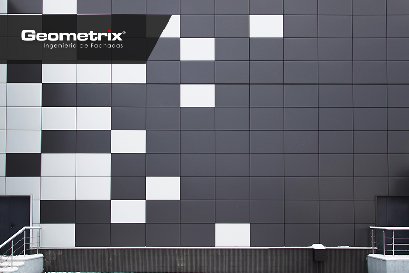 Fachadas con aluminio plano - Geometrix Estructura Metalica